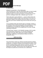 Step-by-Step Full Body Massage Guide | PDF | Massage | Hand