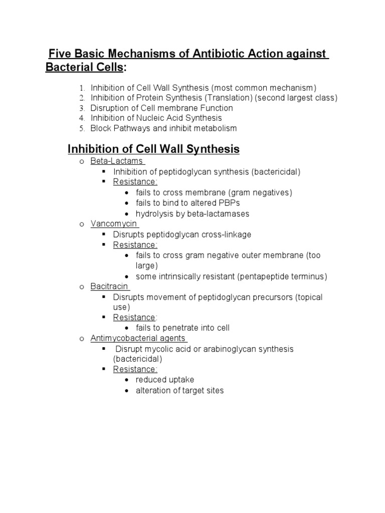 Mechanism of AB Action | PDF | Ribosome | Enzyme Inhibitor