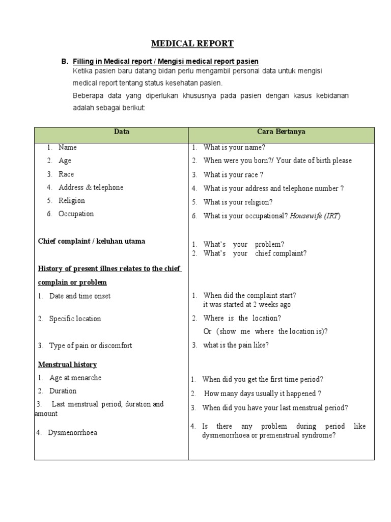Medical Report Template for Patients | PDF | Childbirth | Pregnancy