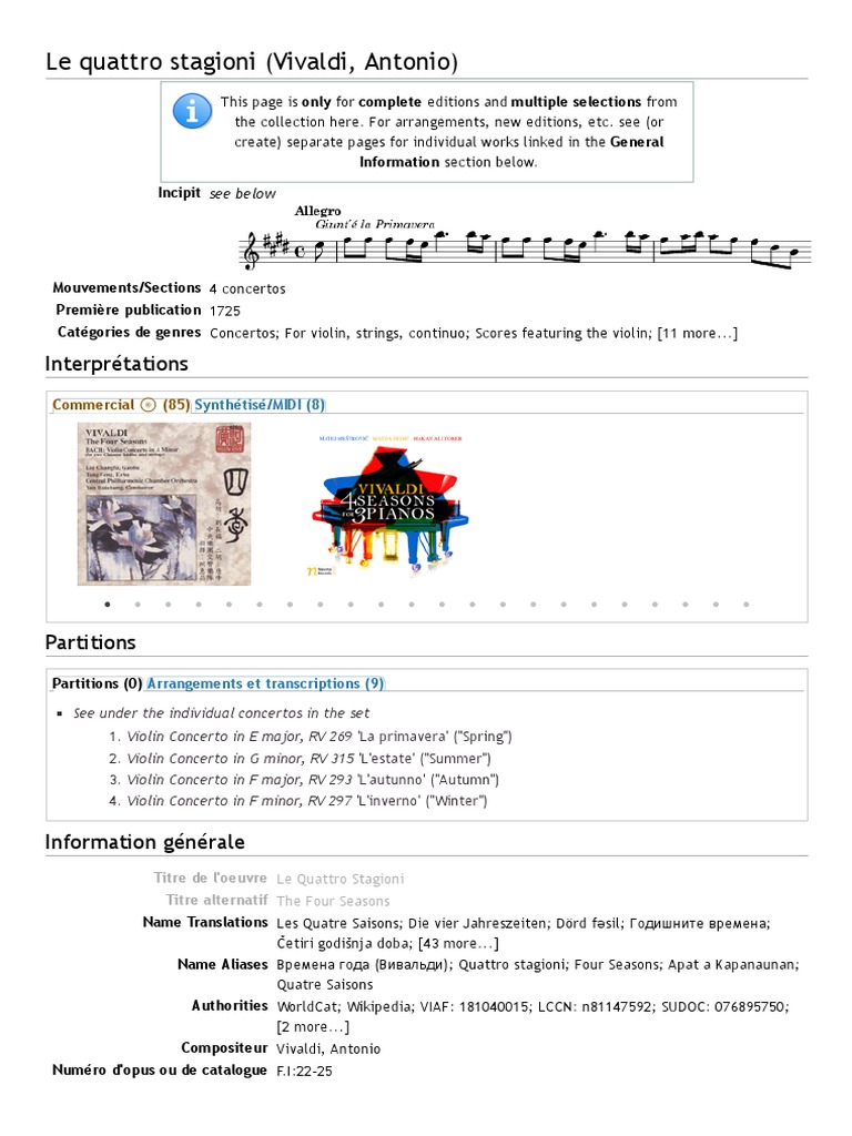 Template Ctos VL Vivaldi Les Quatres Saisons-Le Quattro Stagioni ...