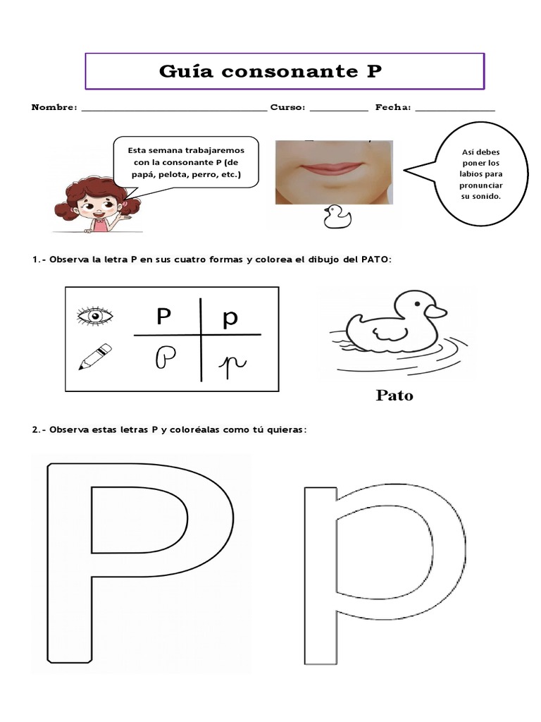Guía Consonante P | PDF | Lingüística