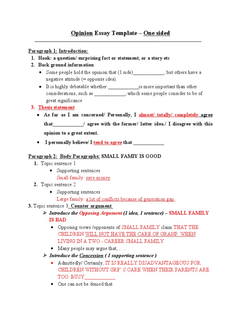 Opinion Essay - Template & Sample | PDF | Essays | Vietnam