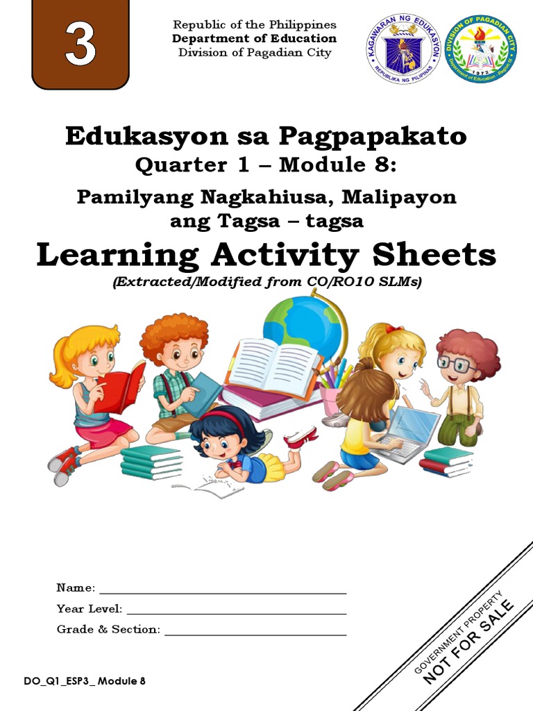 Learning Activity Sheets Edukasyon Sa Pagpapakato PDF