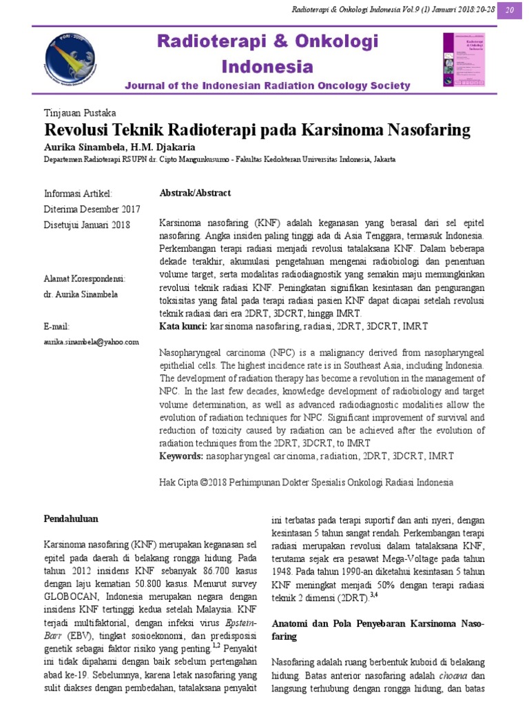 Revolusi Teknik Radioterapi Pada Karsinoma Nasofaring | PDF