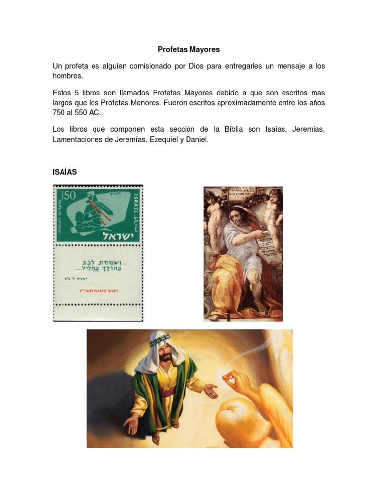 Profetas Mayores y Menores | PDF | Ezequiel | Daniel (figura bíblica)