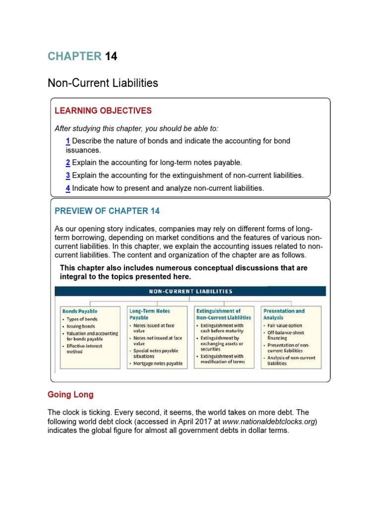 Chapter 14 Non Current Liabilities | PDF | Bonds (Finance) | Present Value