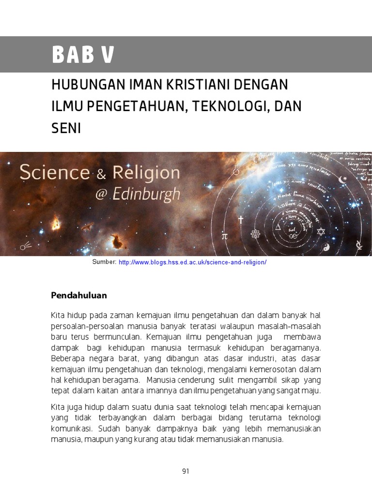 BAB 5 Hubungan Iman Kristiani Dan IPTEKSEN | PDF | Ilmu Sosial