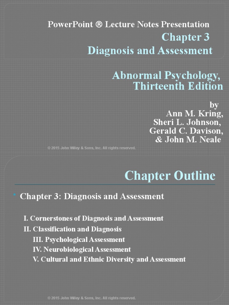 Diagnosis and Assessment: Powerpoint | PDF | Diagnostic And Statistical ...