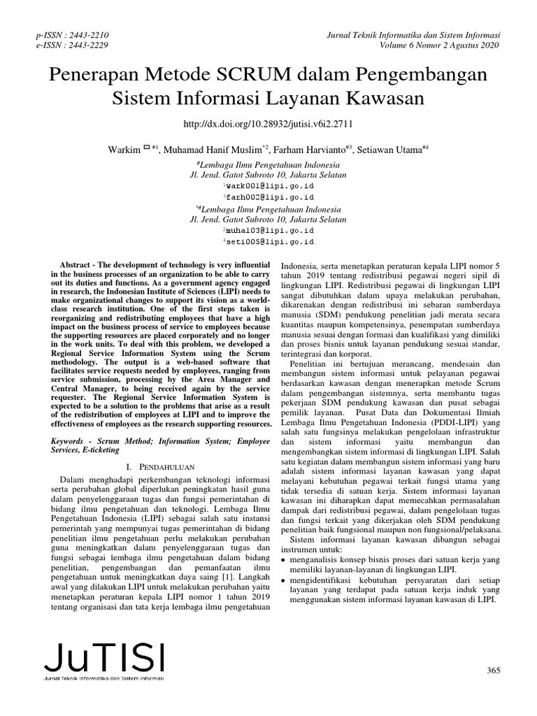 Penerapan Metode SCRUM Dalam Pengembangan Sistem Informasi Layanan ...