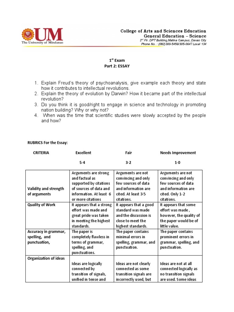 STS 1st Exam Essay | PDF | Science | Argument