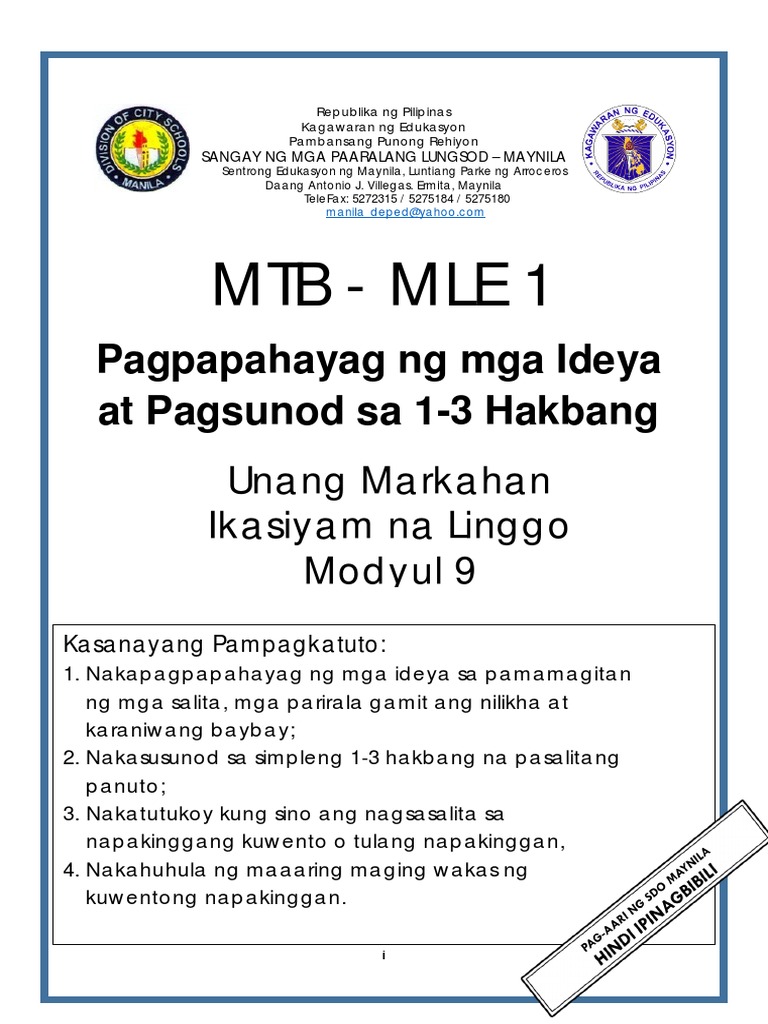 MTB 1 - Q1 - Mod9 | PDF