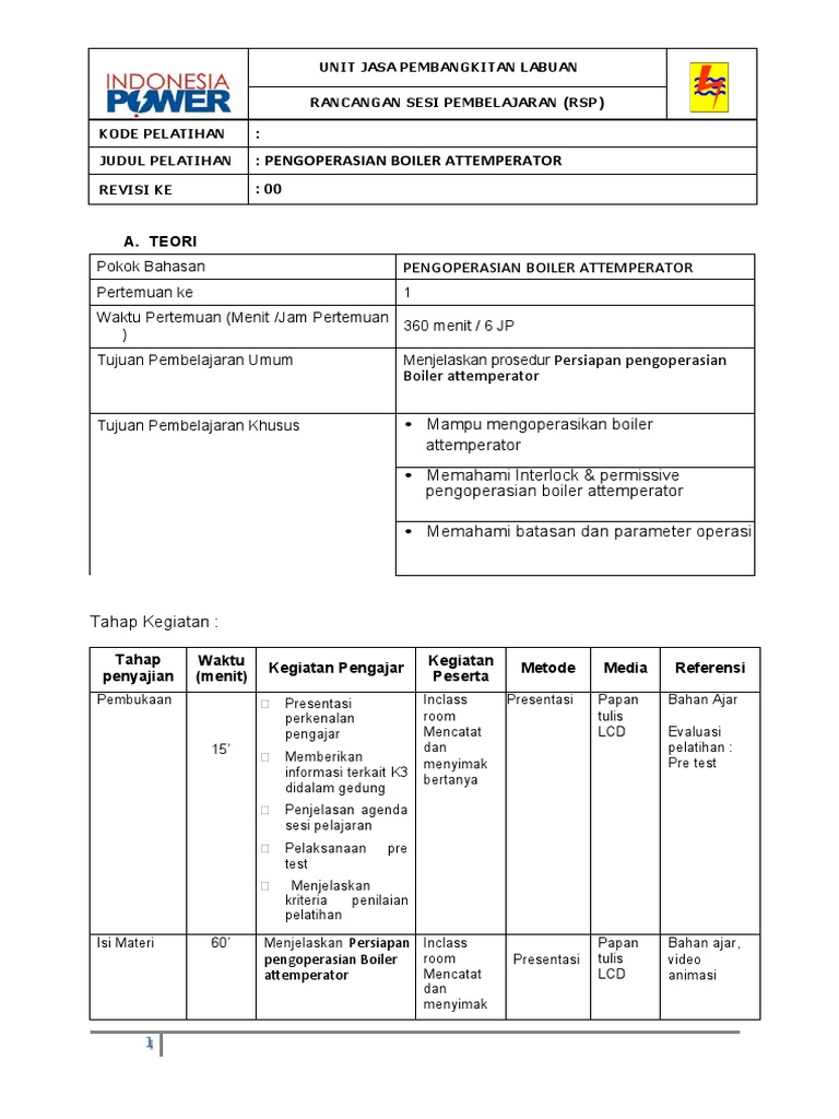 06.3 RSP - BAB III - Boiler Attemperator | PDF