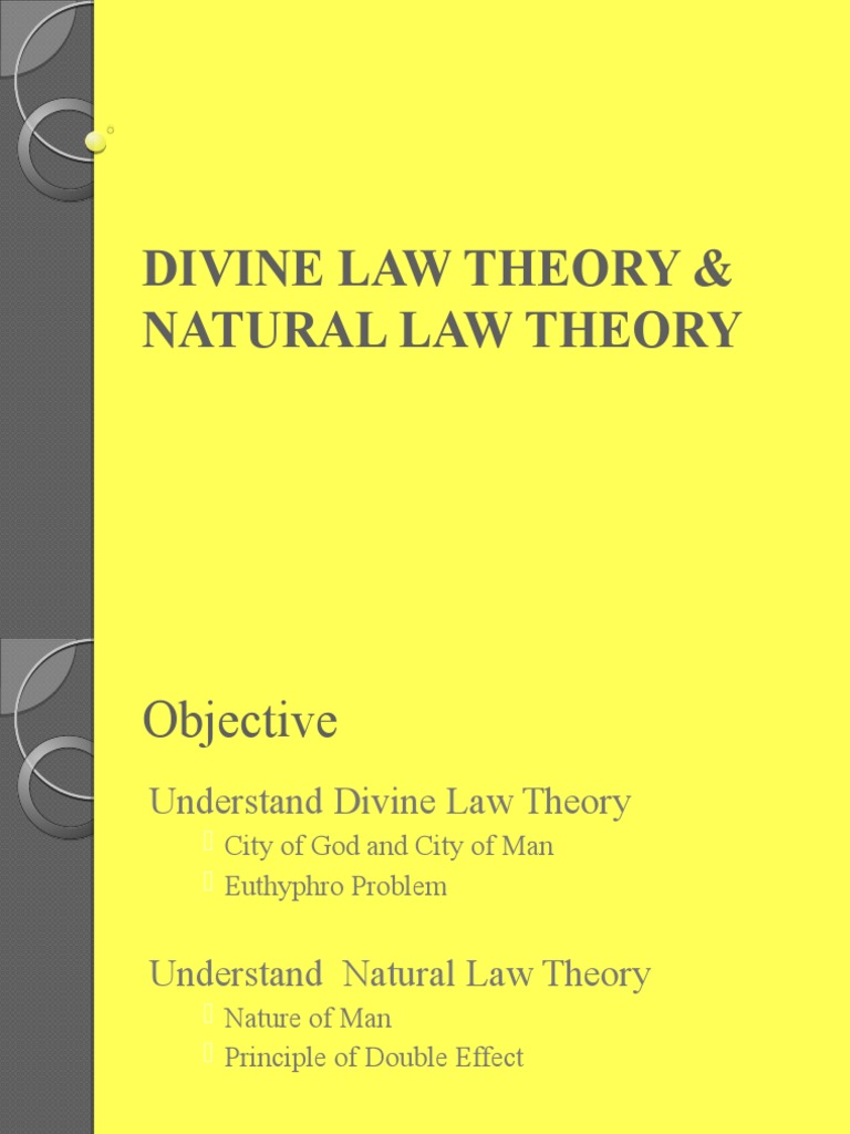 Divine Law Theory & Natural Law Theory | PDF | Divine Command Theory ...