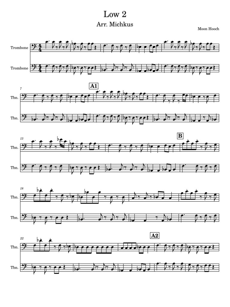 Low - 2 Duo Trombones | PDF
