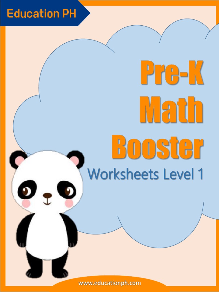 Pre-K Math Booster Worksheets Level 1 | PDF