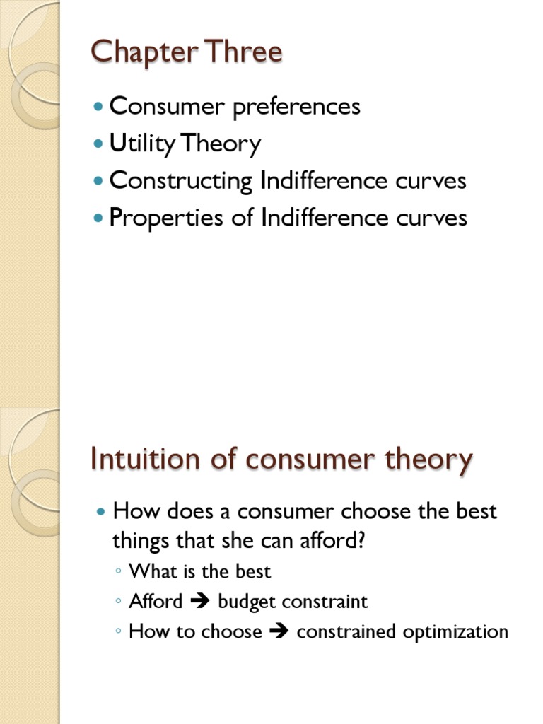 Chapter Three | PDF | Utility | Microeconomics