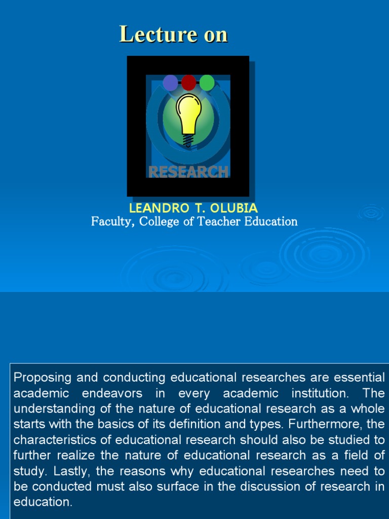 Types and Class of EdResearch | PDF | Hypothesis | Theory