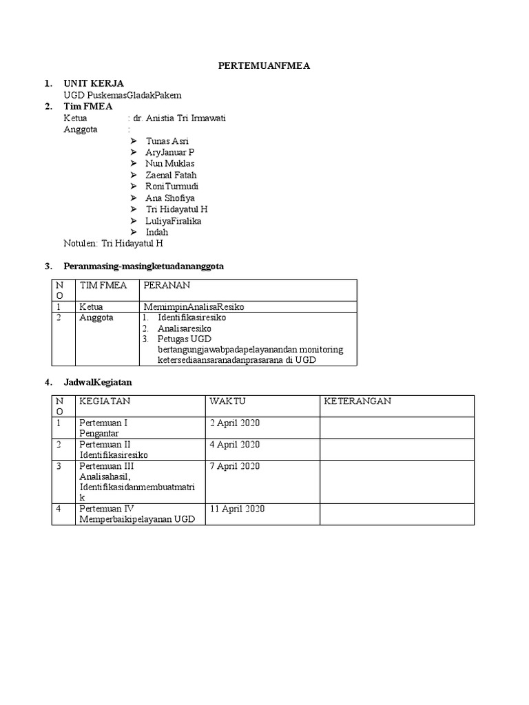 Fmea Poli Umum | PDF