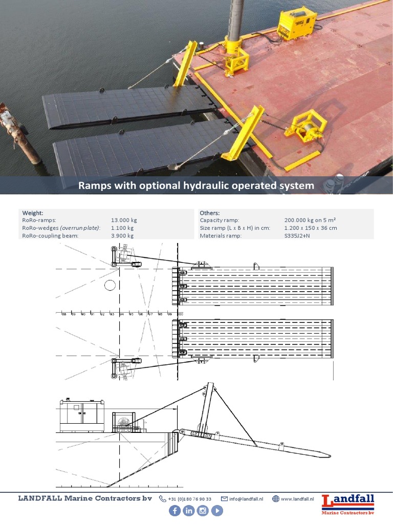 Landfall Ramps Hydraulic Operated Specification Sheet | PDF