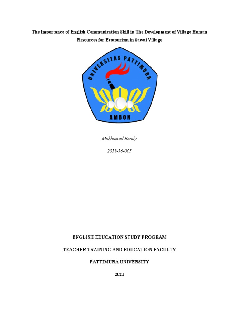 The Importance of English Communication Skill in The Development of ...