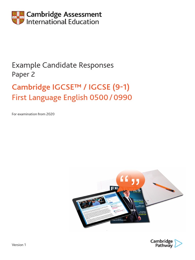 0500 Example Candidate Responses Paper 2 (For Examination From 2020 ...