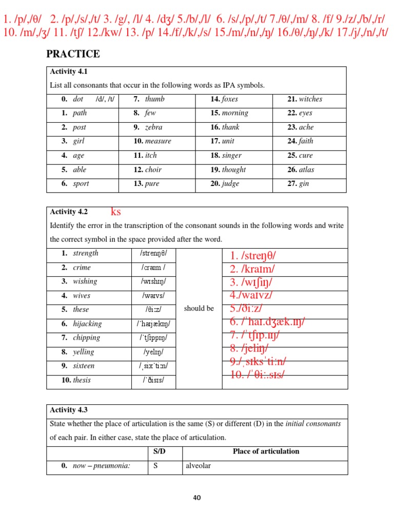 Phonetics Practice Activities | PDF | Phonetics | Human Voice