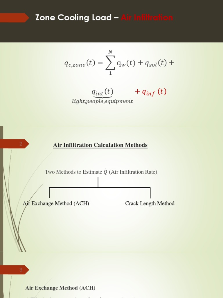 4 - Air Infiltration Calculation | PDF | Wound | Atmospheric Thermodynamics