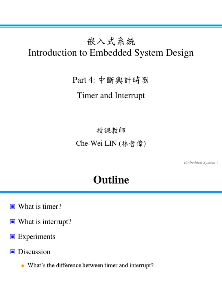 Part 4 Timer And Interrupt Pdf Subroutine Embedded System