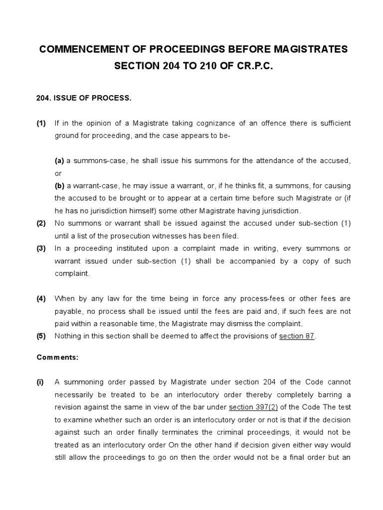 Commencement of Proceedings Before Magistrates | PDF | Summons | Bail