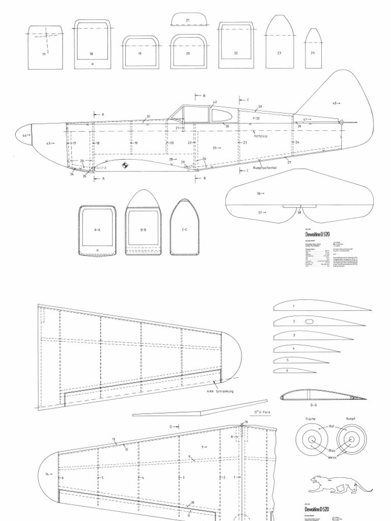 Dewoitine D 520 Plan | PDF