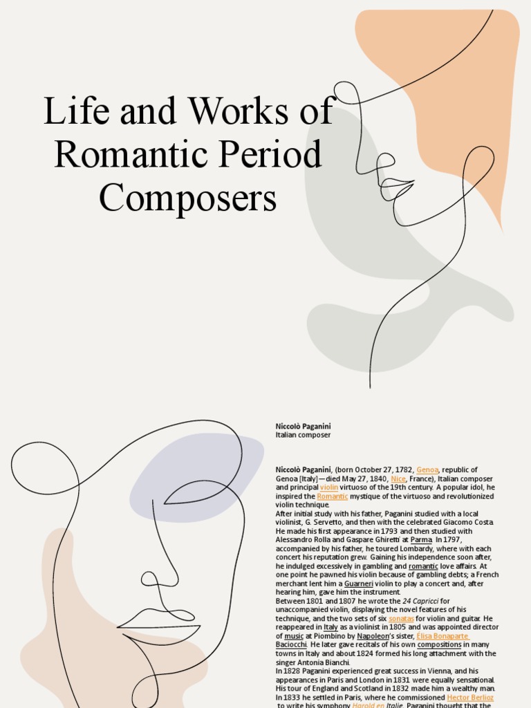 Romantic Composers: Paganini & Chopin | PDF | Franz Liszt | Frédéric Chopin
