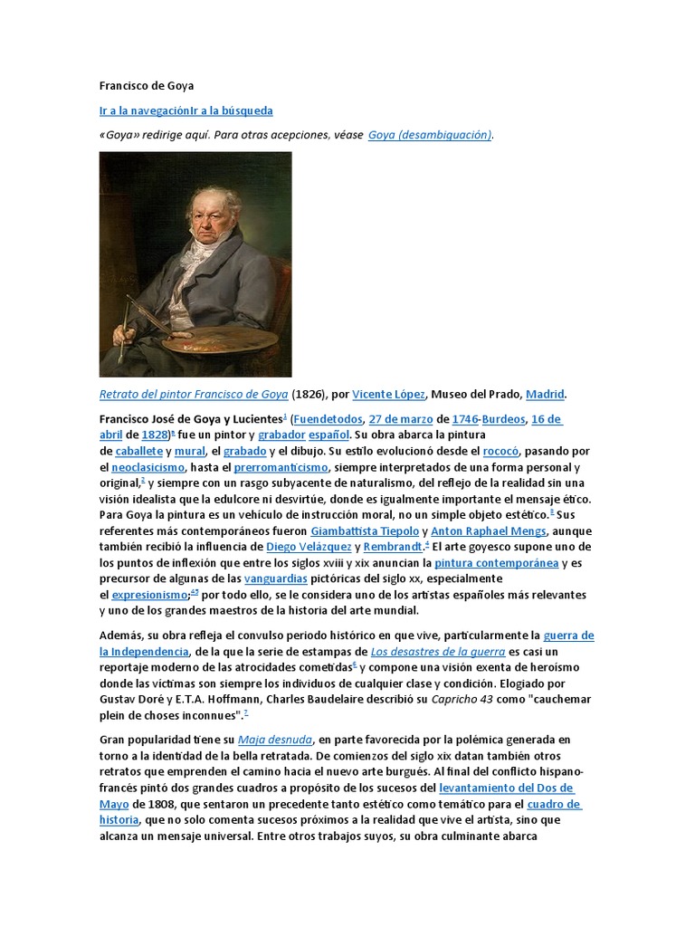 Francisco de Goya | PDF | Francisco Goya | Pinturas