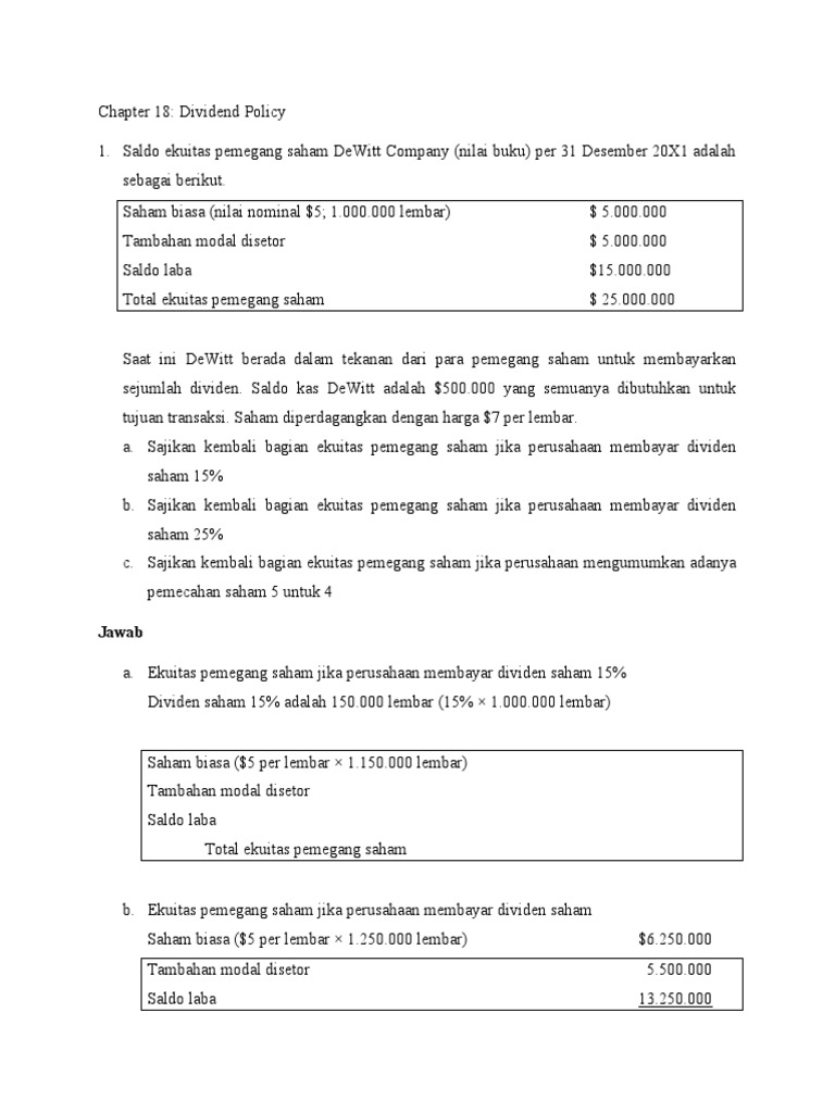 Dividend Policy | PDF