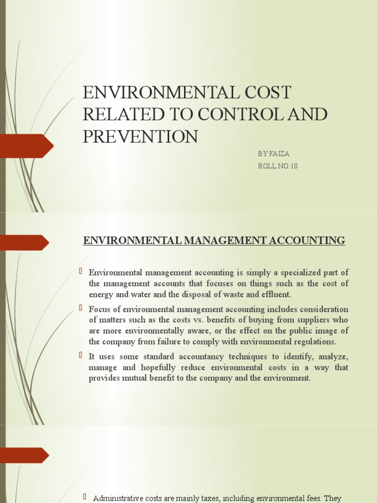 Environmental Cost Management Strategies | PDF | Waste | Environmental ...