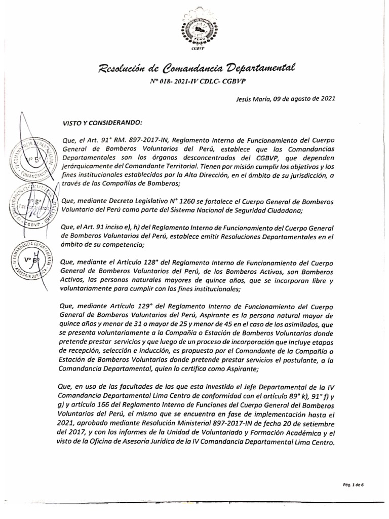 Resolucion Esbas 2021 | PDF