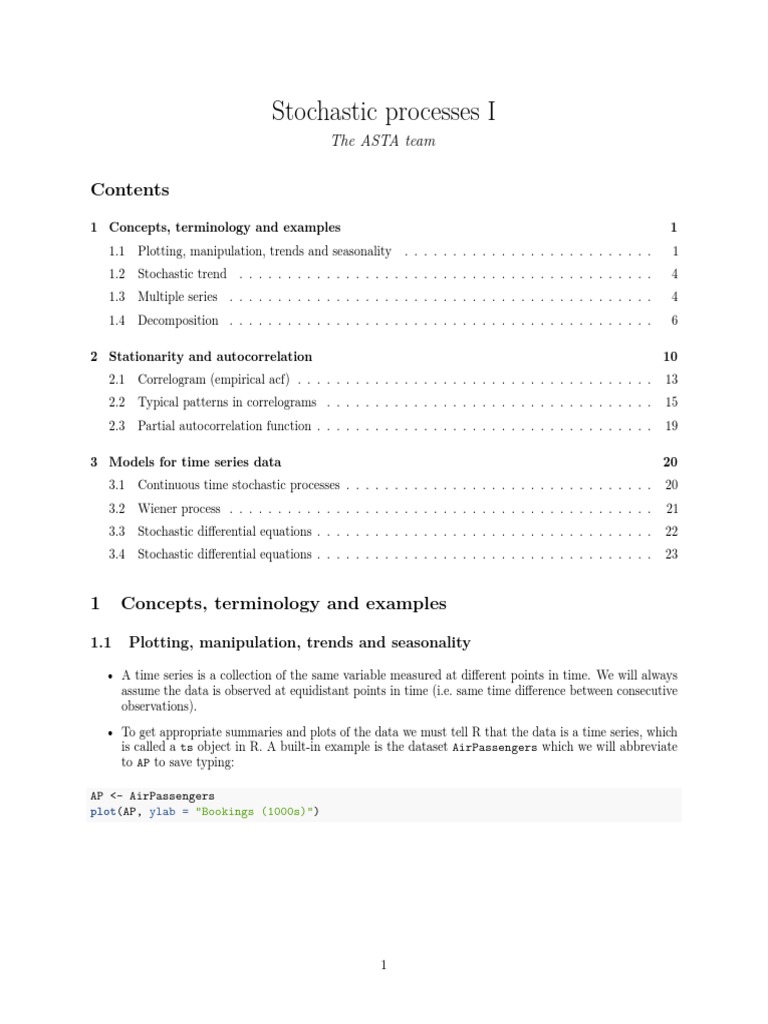 Stochastics Processes R-Studio | PDF | Stationary Process | Stochastic ...