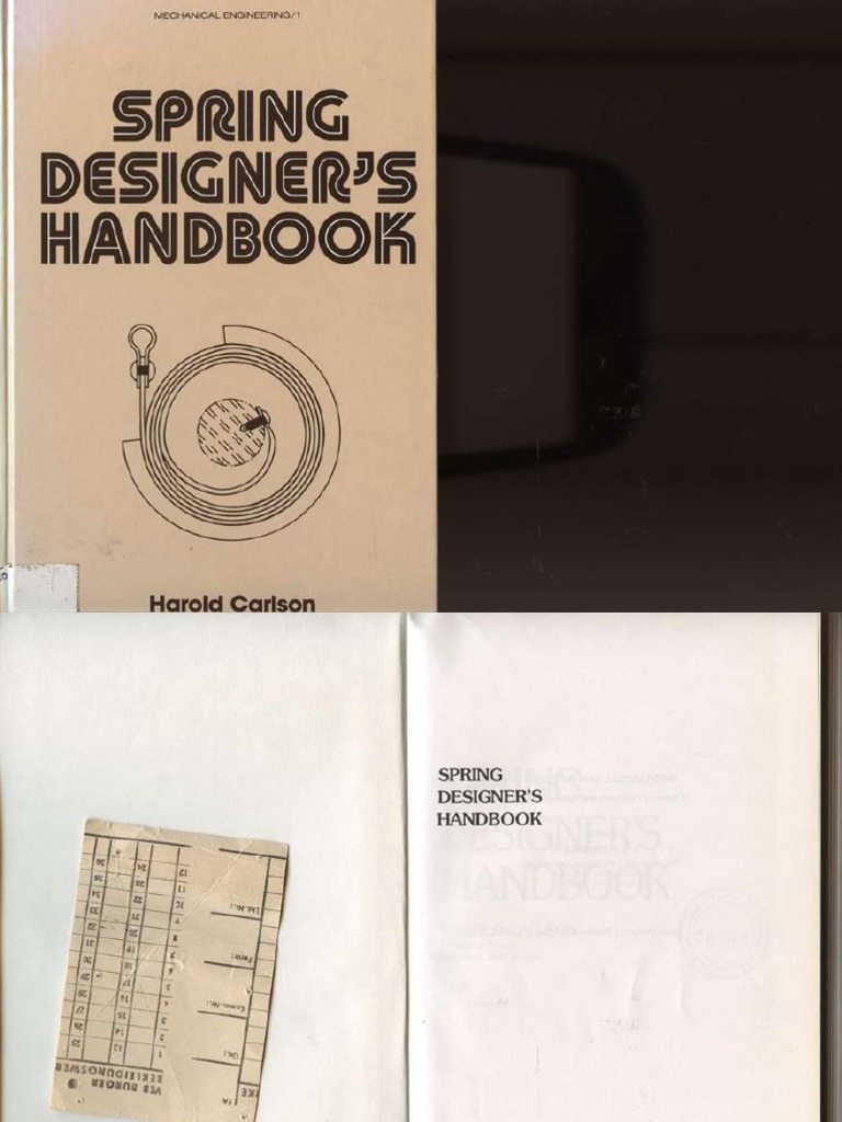 Spring Designers Handbook Harold Carlson 0824766237 | PDF