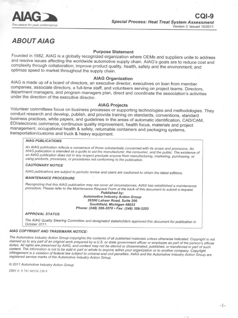 CQI-9 3er - Edición | PDF