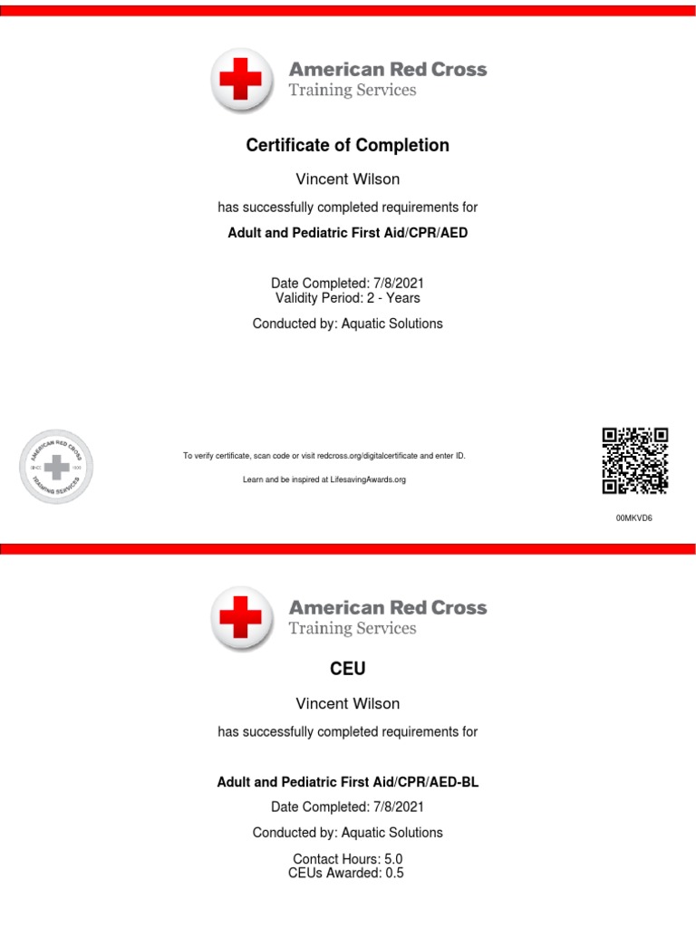 Cross-Certificate for First Aid/CPR | PDF