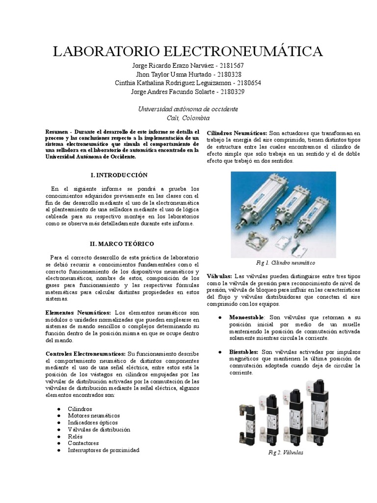 Laboratorio Electroneumatica-G5 | PDF | Relé | Bienes manufacturados