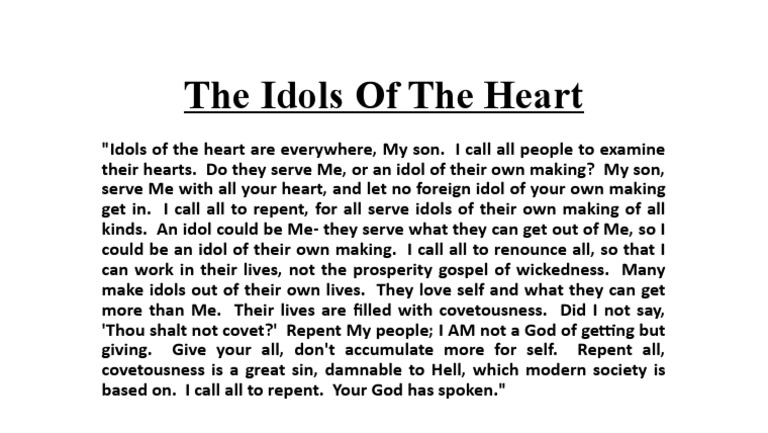 The Idols of The Heart | PDF | Religion & Spirituality