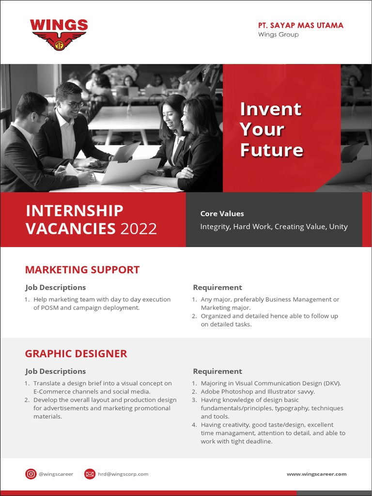 Flyer Internship 2022 | PDF | Graphic Design | Design