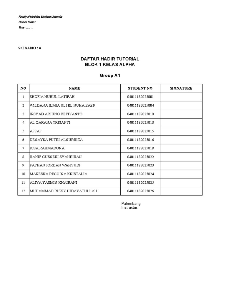 Absen Tutorial 2020 REVISI | PDF