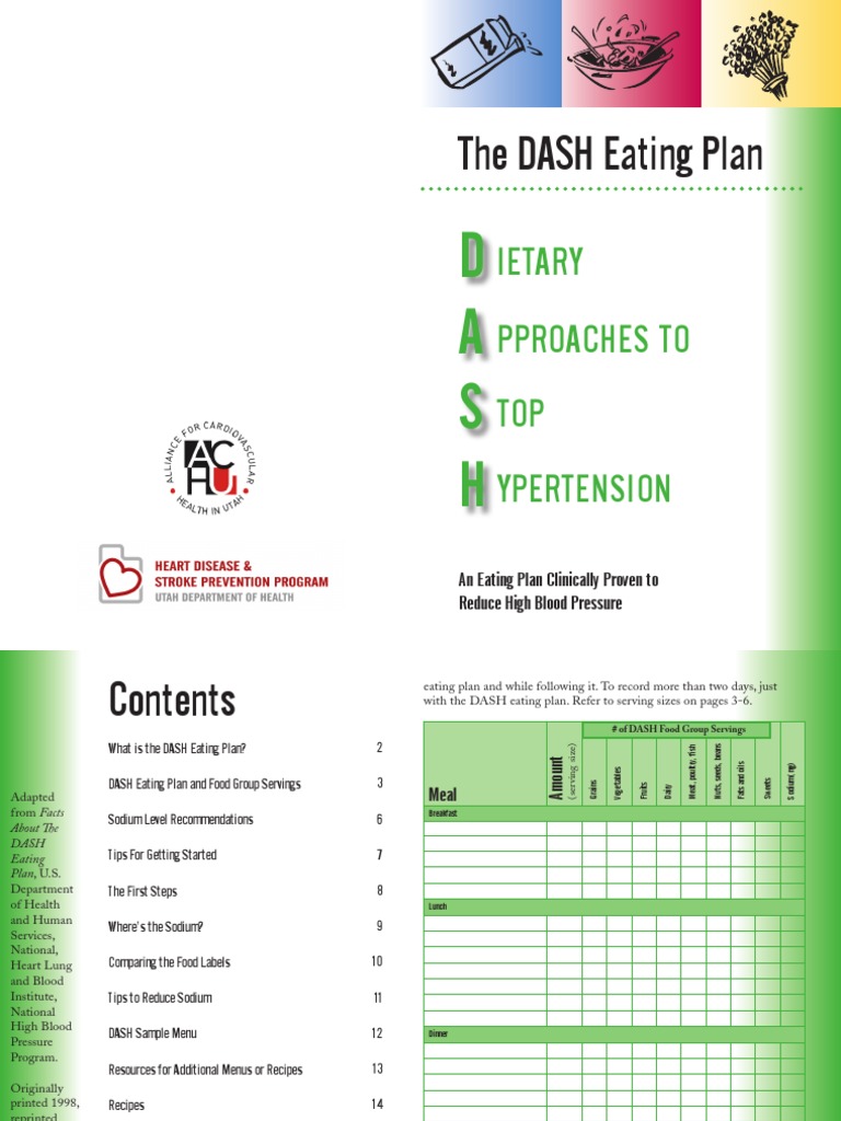 DASH Diet Eating Plan | PDF | Salt | Foods