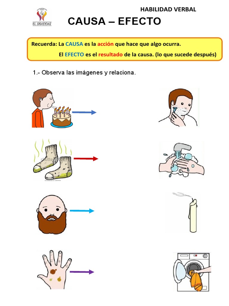 Hojas De Trabajo De Causa Y Efecto Para Sexto Grado