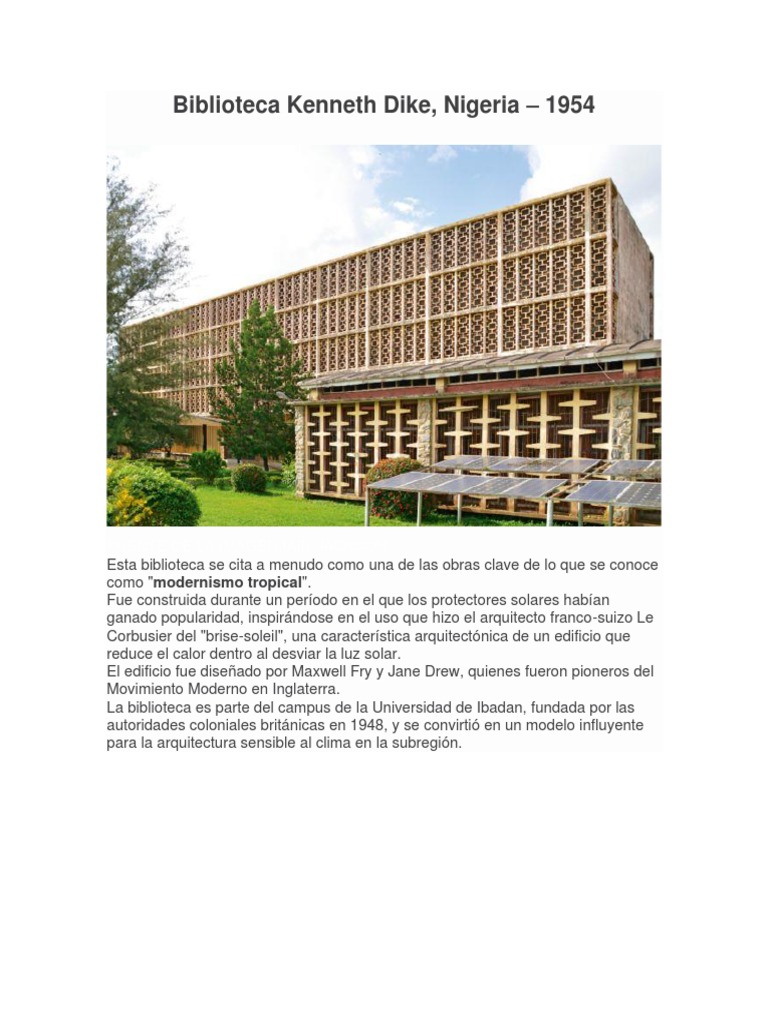Biblioteca Kenneth Dike, Nigeria - 1954 | PDF