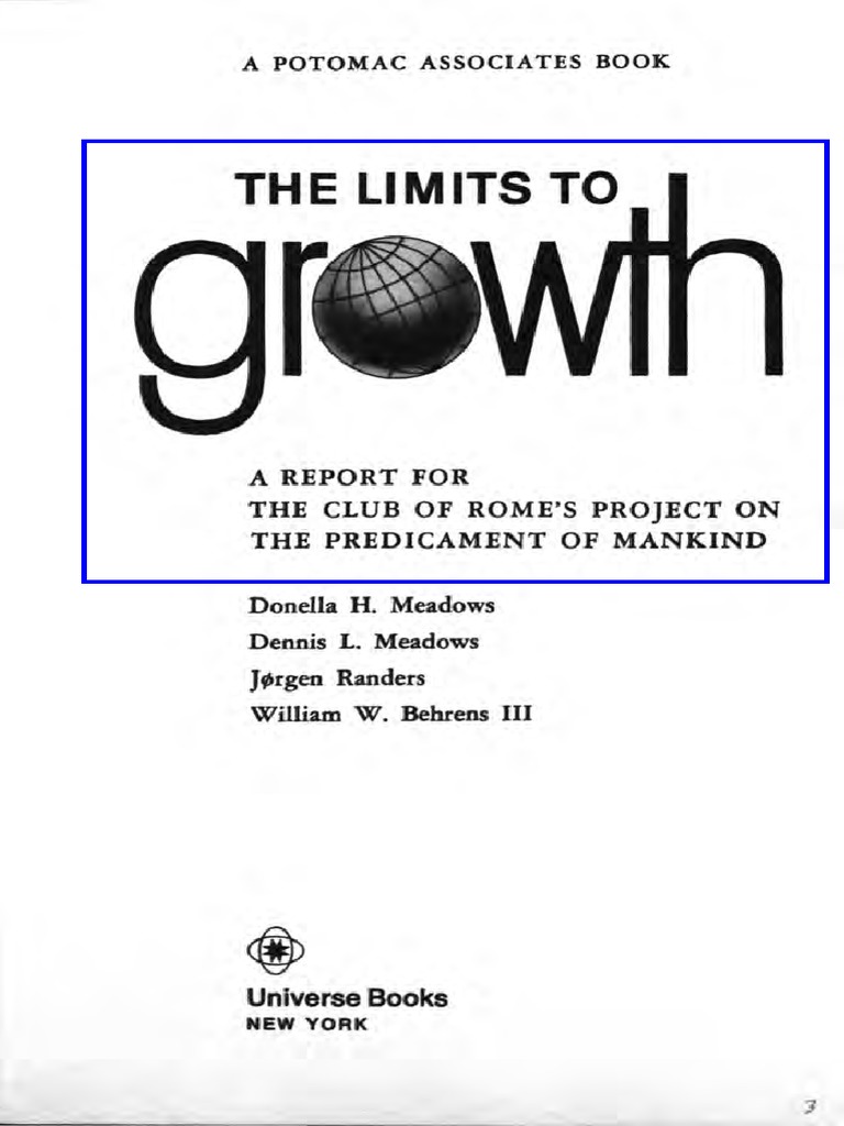 The Club of Rome - Limits-Growth-Report | PDF | Negative Feedback ...