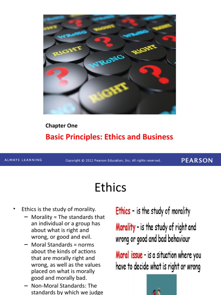 Basic Principles: Ethics and Business: Chapter One | PDF | Morality ...