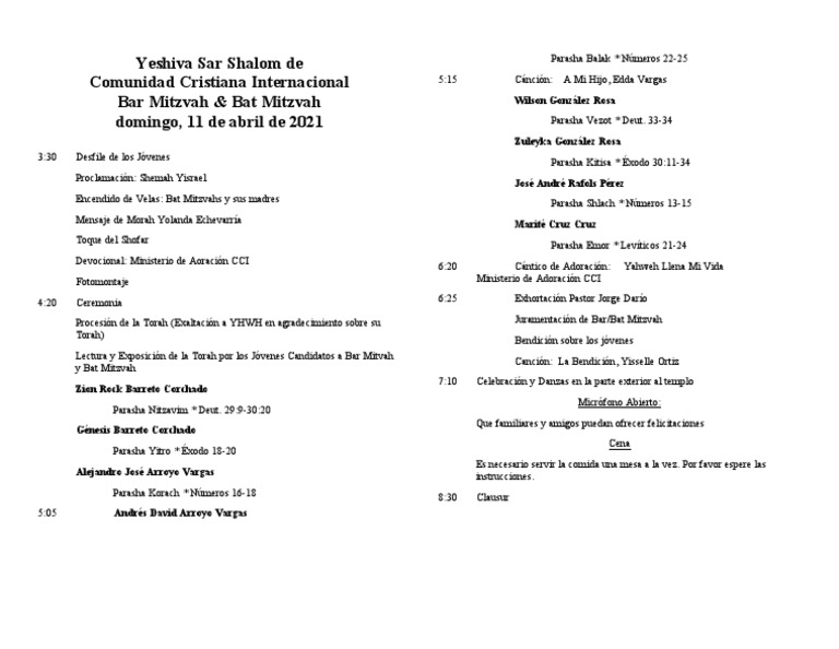 Programa para Retiro de Damas | PDF | Judios y judaísmo | Religiones semíticas antiguas