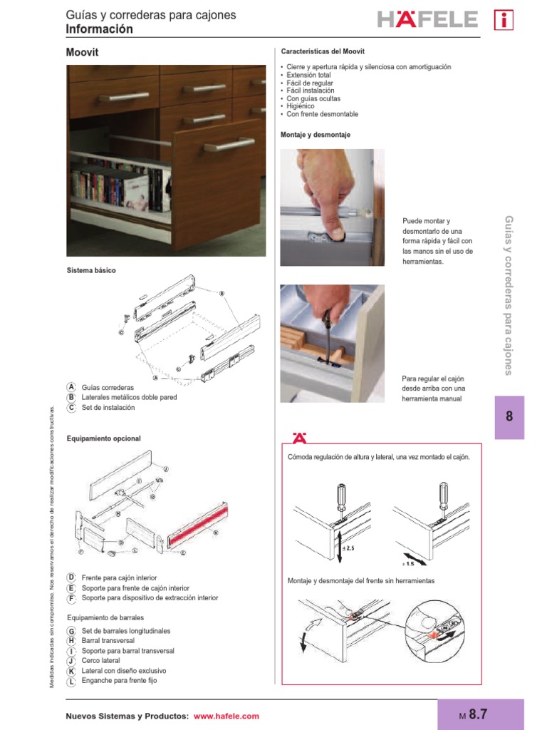 Hafele GuiasCorrederasLaterales | PDF